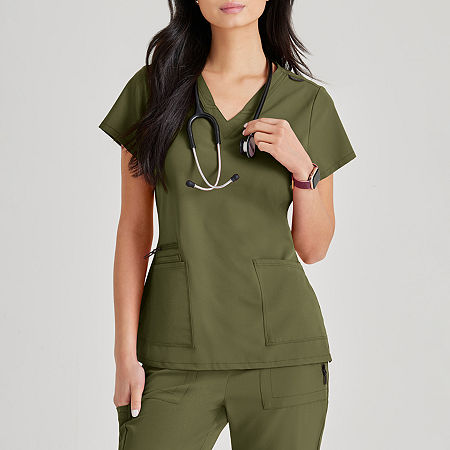 Click here for Barco Unify But167 Purpose 4-Pocket Womens V Neck... prices