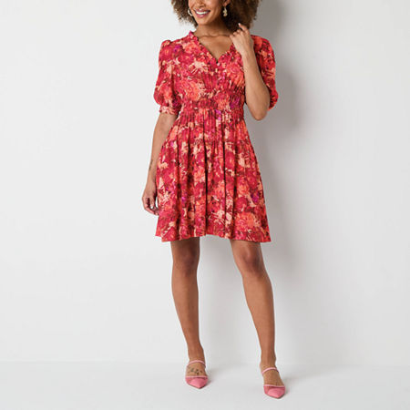 Click here for Danny & Nicole Womens Short Sleeve Floral Fit + Fl... prices