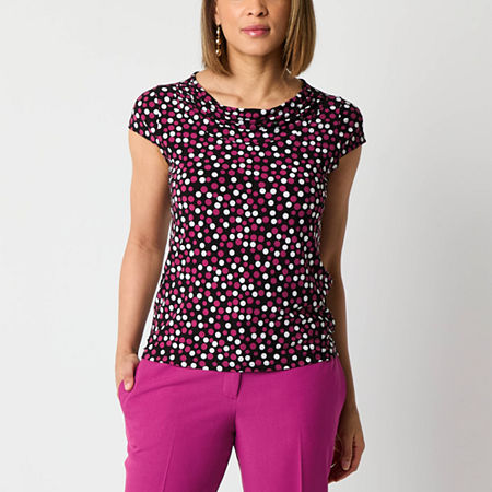 Click here for Black Label by Evan-Picone Womens Cowl Neck Short... prices
