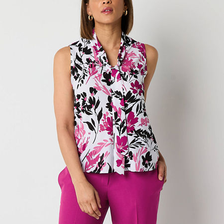 Click here for Black Label by Evan-Picone Womens Split Tie Neck S... prices