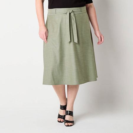 Click here for Liz Claiborne Womens Belted Plus Wrap Skirt  28w... prices