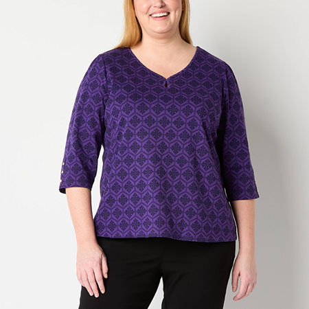 Click here for Liz Claiborne Womens Keyhole Neck 3/4 Sleeve Plus... prices