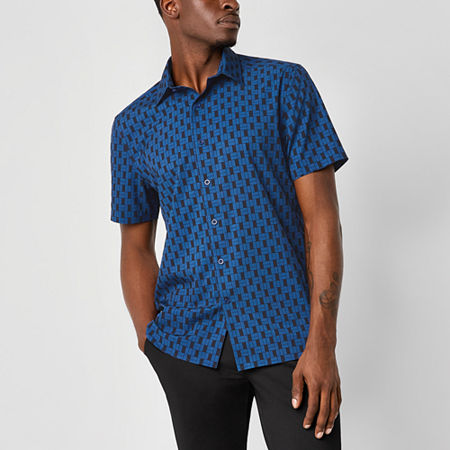 Click here for Stylus Mens Short Sleeve Regular Fit Button-Down S... prices