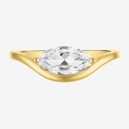Click here for Womens Lab Created White Sapphire 14K Gold Over Si... prices