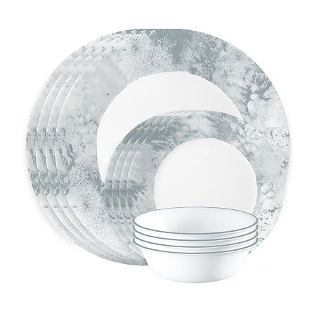 Corelle Salt Wash 12-pc. Glass Dinnerware Set  One Size  White