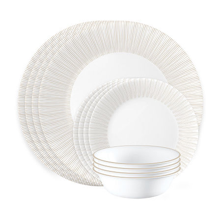 Click here for Corelle Hushed Lines 12-pc. Glass Dinnerware Set... prices