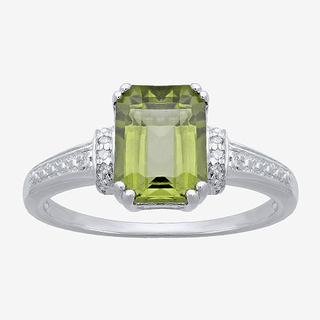Click here for Genuine Peridot and Diamond-Accent 10K White Gold... prices