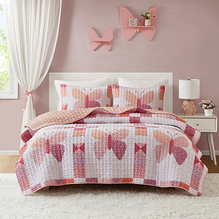 Click here for INK+IVY Kids Butterfly Quilt Set  One Size  Pink prices