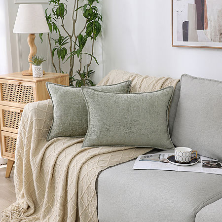 Click here for Chenille 14x20 Lumbar Pillow  One Size  Green prices