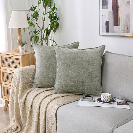 Click here for Chenille 20x20 Square Throw Pillow  One Size  Gree... prices
