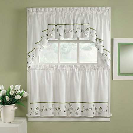 Click here for CHF Clover 2-pc. Rod Pocket Window Tier  One Size... prices