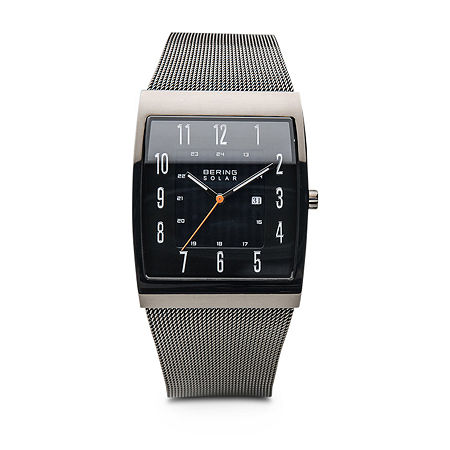 Click here for Bering Solar Mens Gray Stainless Steel Bracelet Wa... prices
