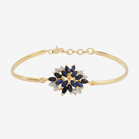 Click here for Blue & White Lab-Created Sapphire 14K Gold Over Si... prices