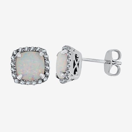 Click here for Lab-Created Opal Sterling Silver Earrings  One Siz... prices