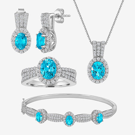 Click here for Womens Genuine Blue Topaz Pure Silver Over Brass 4... prices