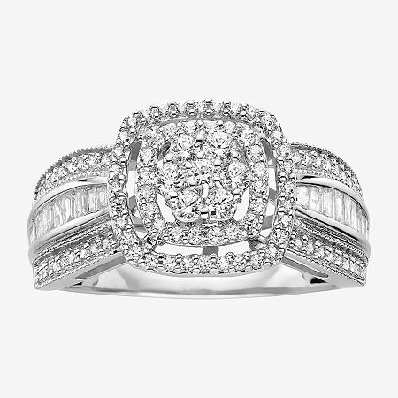 Click here for 3/4 CT.T.W. Natural Diamond 10K White Gold Cluster... prices
