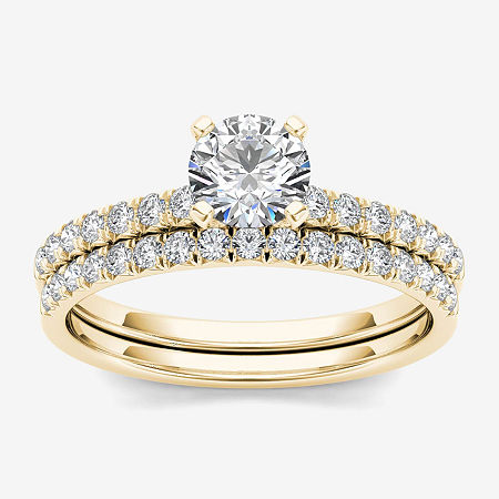 Click here for 1 CT.T.W. Natural Diamond 14K Yellow Gold Bridal S... prices
