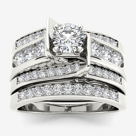 Click here for 1 1/4 CT.T.W. Natural Diamond 14K White Gold Brida... prices