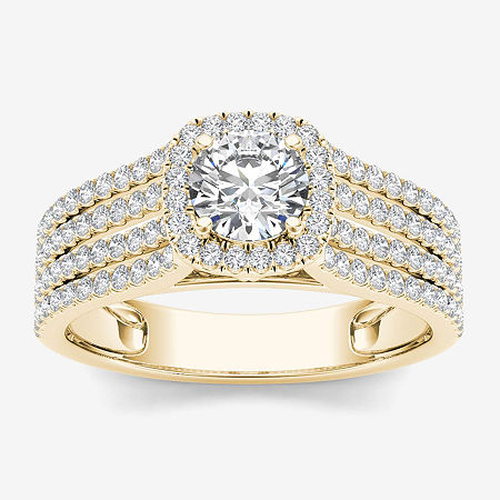 Click here for 1 CT.T.W. Natural Diamond 14K Yellow Gold Engageme... prices