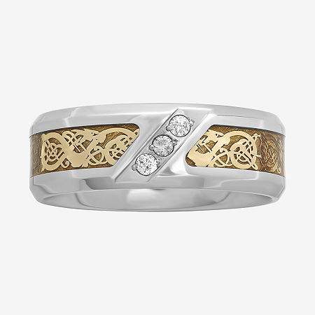 Click here for Mens 1/10 CT.T.W. Natural Diamond Tribal Inlay Wed... prices