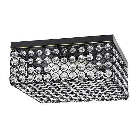 Click here for Elegant Designs Square Flush Mount  One Size  Blac... prices
