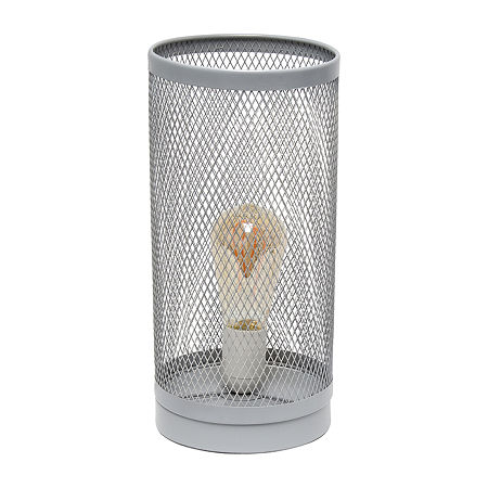 Click here for Simple Designs Cylindrical Steel Table Lamp w/Mesh... prices