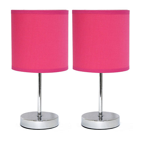 Click here for Simple Designs Chrome Mini Basic Table Lamp w/Shad... prices