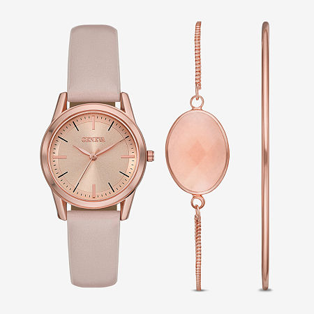 Click here for Geneva Geneva Ladies Womens Pink 4-pc. Watch Boxed... prices