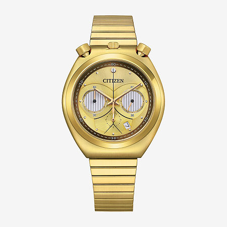 Click here for Citizen Mens Chronograph Star Wars C-3PO Gold-Tone... prices