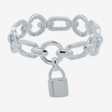 Click here for Worthington Silver Tone Padlock Charm Womens Stret... prices