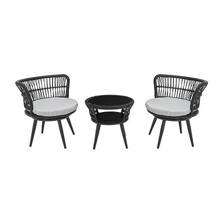 Click here for Kyomi 3PC Lounge Set - Black/grey prices