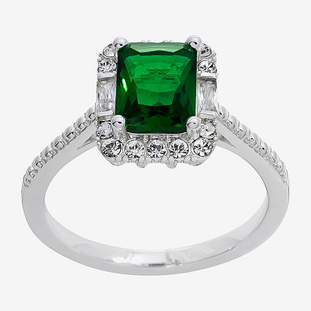 Click here for Sparkle Allure Womens Green Crystal Pure Silver Ov... prices