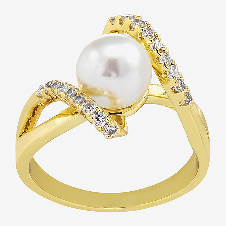 Click here for Sparkle Allure Womens Simulated Pearl 14K Gold Ove... prices