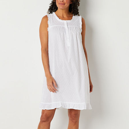 Click here for Adonna Ruffle Chemise Womens Scoop Neck Sleeveless... prices