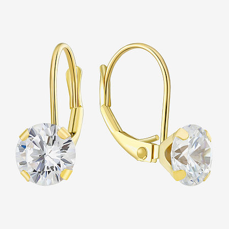 Click here for Womens Cubic Zirconia 10K Gold Round Drop Earrings... prices
