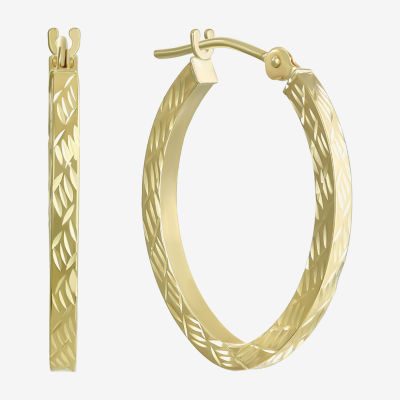 Diamond-Cut 14K Gold 18mm Hoop Earrings - JCPenney