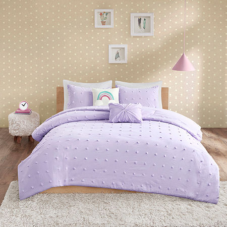 Intelligent Design Callie Pom Pom 5-Pc. Comforter Set  Full/Queen - Lavender