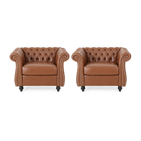 Click here for Silverdale 2-pc. Tufted Club Chair  One Size  Brow... prices