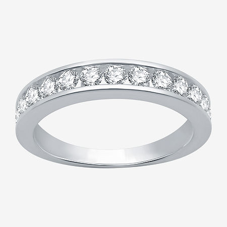 Click here for 1 CT. T.W. Lab-Grown Diamond Wedding Band in 10K o... prices
