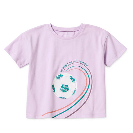 Click here for Okie Dokie Active Girls Round Neck Short Sleeve Ac... prices