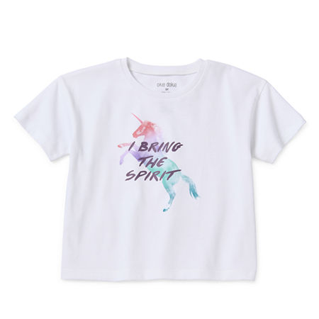 Click here for Okie Dokie Active Girls Round Neck Short Sleeve Ac... prices