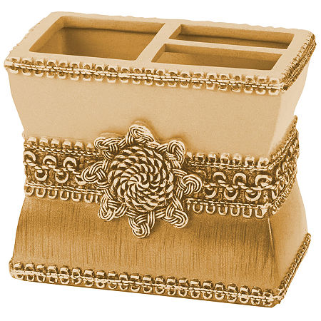 Avanti Braided Medallion Colorblocked Toothbrush Holder - Gold