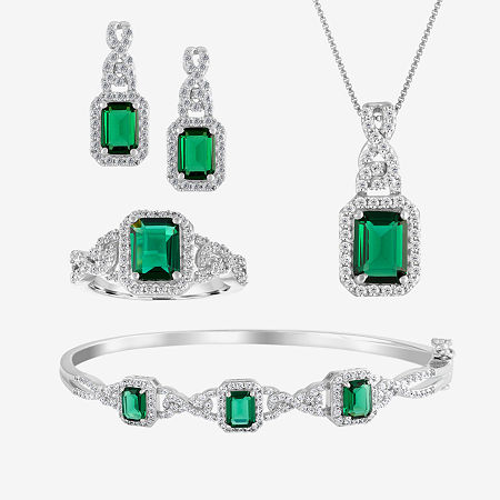 Click here for Womens 4-pc. Simulated Emerald & Cubic Zirconia Si... prices