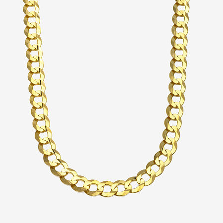 Click here for 10K Yellow Gold 10MM Curb Necklace  One Size prices