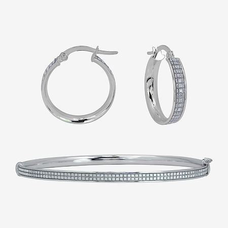 Click here for Womens Sterling Silver 2-pc. Glitter Jewelry Set... prices