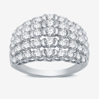 2 CT. T.W. Mined White Diamond 10K White Gold Band
