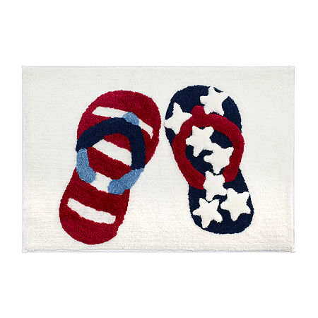 Click here for Avanti Flip Flop Flag Bath Rug  One Size  White prices