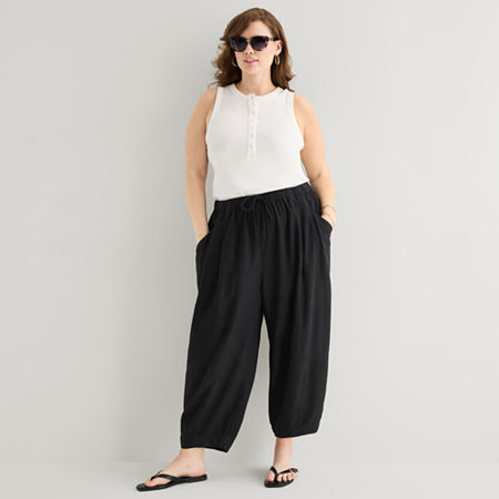 Click here for a.n.a Womens Plus Cinched Pull-On Pant  2x  Black prices