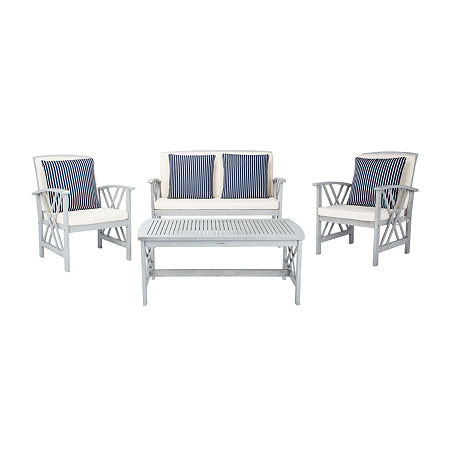 Click here for Fontana 4 Pc Outdoor Set - Grey/navy white prices