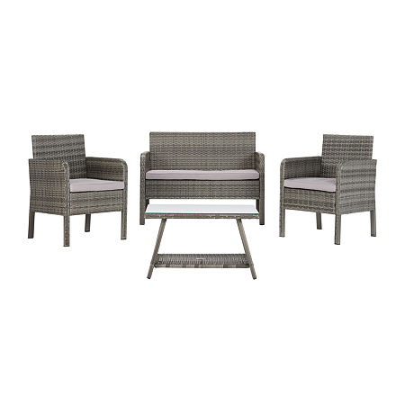 Click here for Aboka 4PC Outdoor Living Set - Grey prices